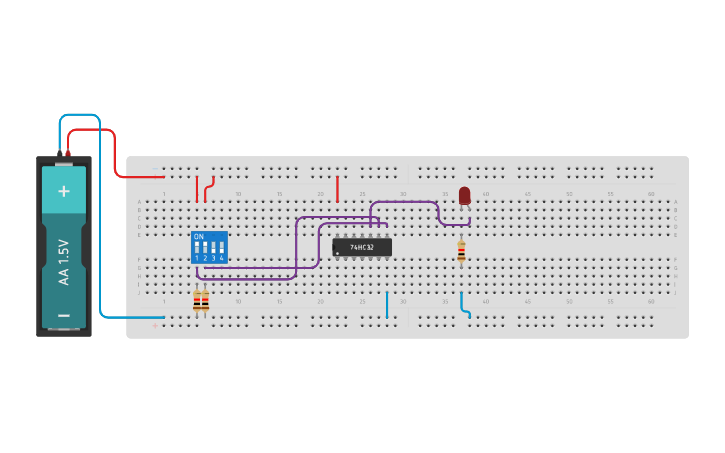 Circuit design or gate | Tinkercad