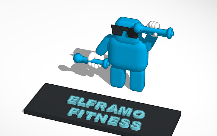 3D design elframo fitness - Tinkercad