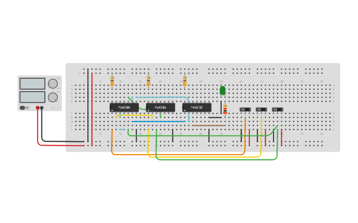 Circuit design Sample - Boolean Expression - Tinkercad