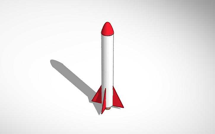 3d Design Model Rocket Tinkercad