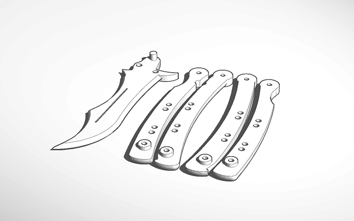 3D design CS:GO - Butterfly - Tinkercad