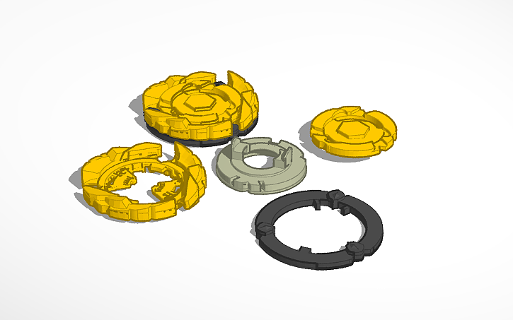 3D design Beyblade: Hades Kerbecs (full collection+boost disk gimmick ...