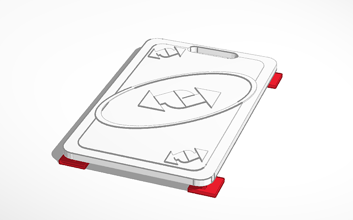 3D design Uno reverse card landyards | Tinkercad