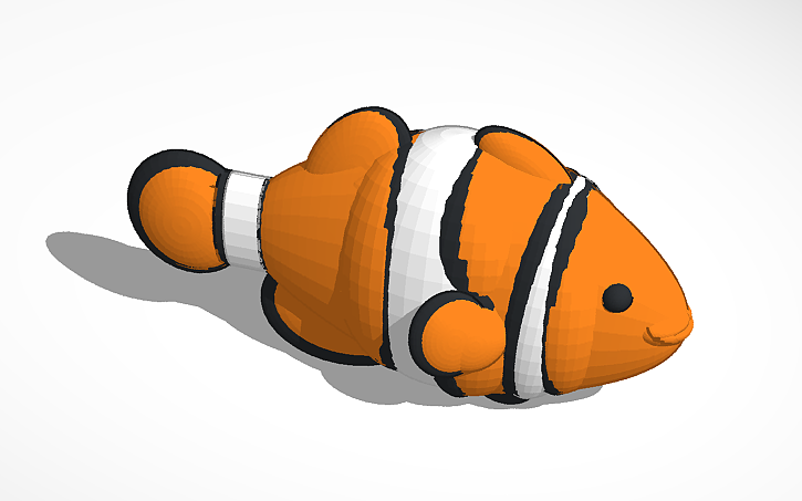 3D design Clown fish - Tinkercad
