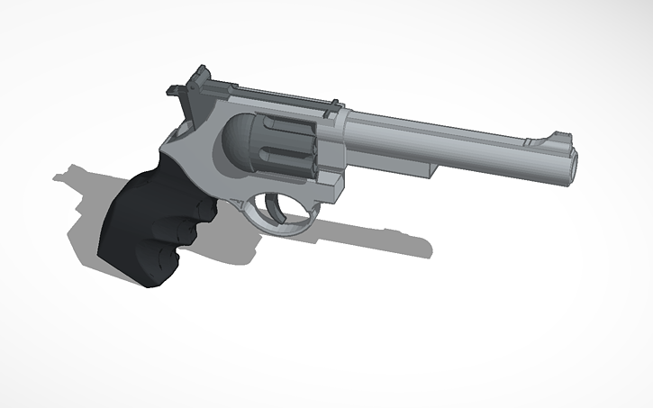 3D design Revolver prop - Tinkercad