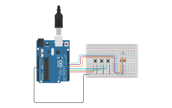 Circuit design 64070025_LAB_Switches - Tinkercad