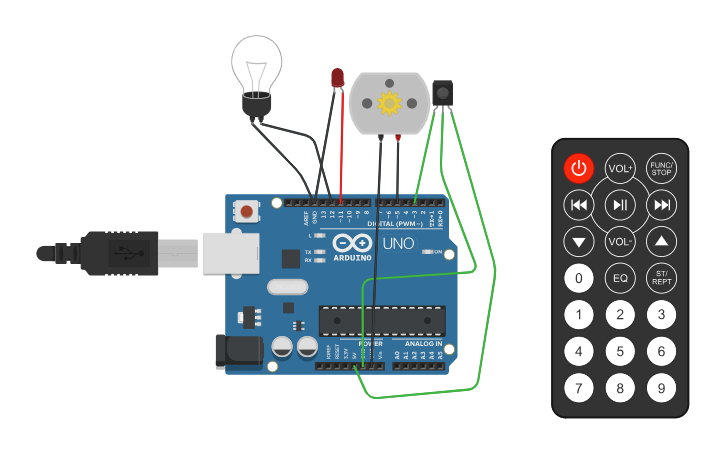 Circuit design IR Remote Arun - Tinkercad