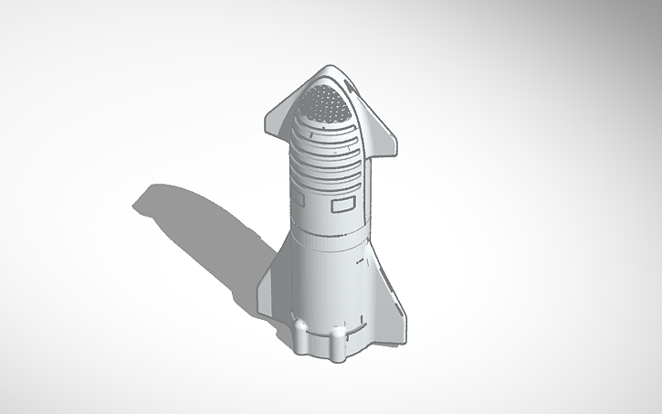 3D design Starship funcional - Tinkercad