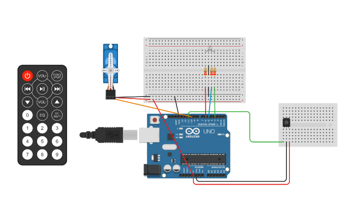 Circuit design Control IR Remote - Tinkercad