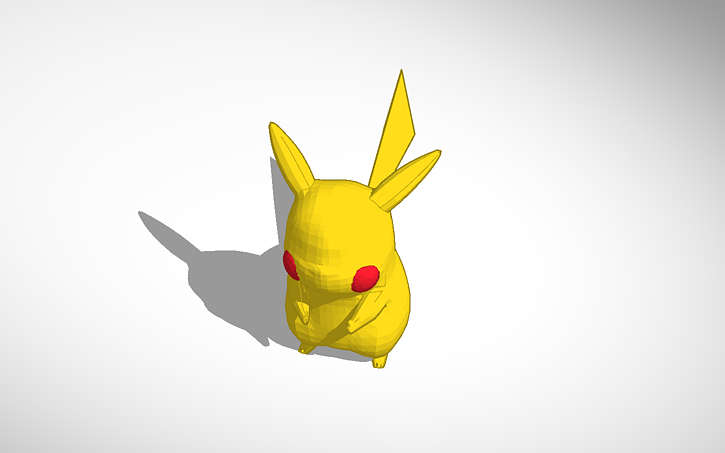3D design Pikachu - Tinkercad