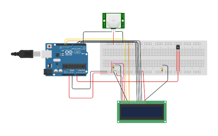 Circuit design Pantalla LCD con mensaje - Tinkercad