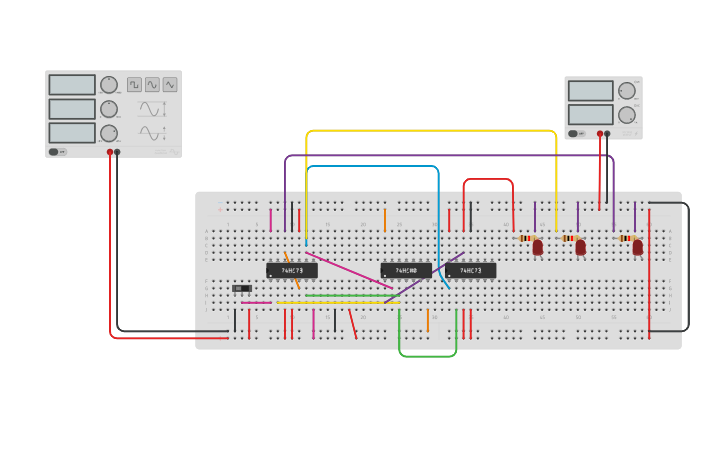 Circuit Design Mod 6 Up Counter Tinkercad