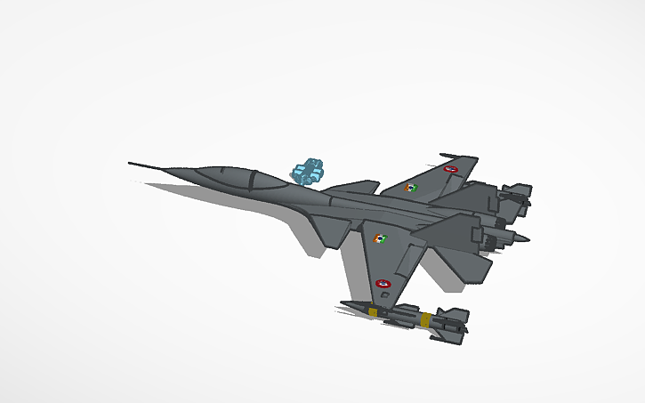 3D design Magnificent fighter jet. - Tinkercad