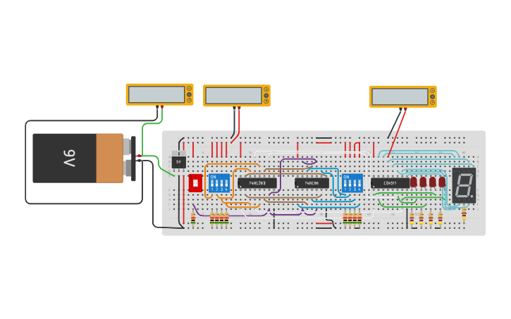 Circuit Design Adder And Subtractor Tinkercad