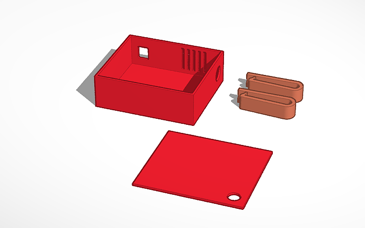 3D design gps gsm case with hook - Tinkercad