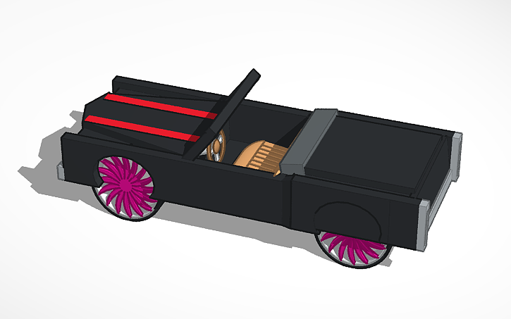 3D design donk '76 cadillac - Tinkercad