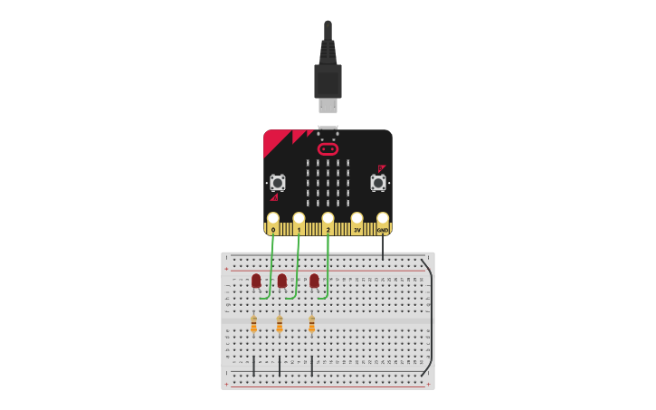 Circuit design micro:bit Sample 1 | Tinkercad