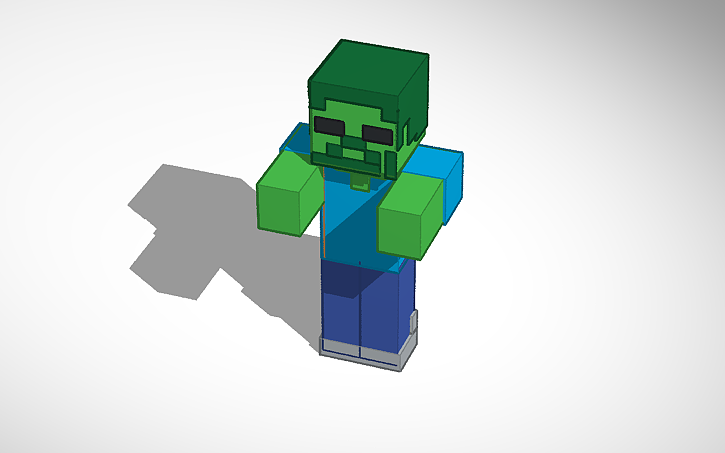 3D design minecraft zombie - Tinkercad