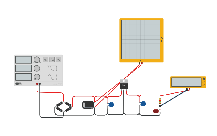 Circuit design Circuito regulador de tensão - Tinkercad Circuit design Circuito regulador de tensão - Tinkercad