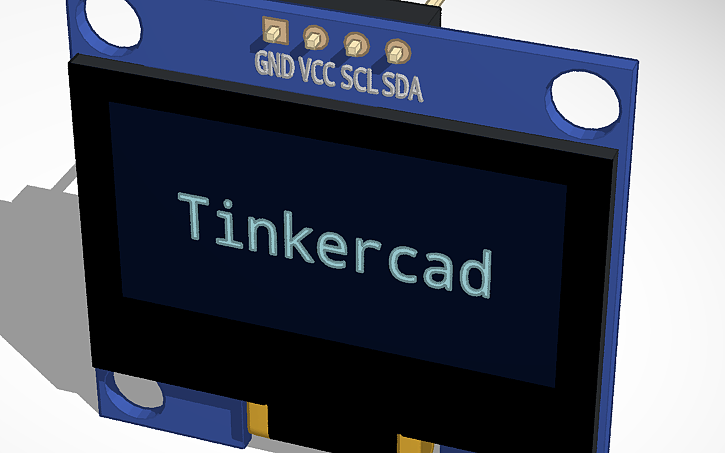3D design OLED 128X64 Display with I2C V2 - Tinkercad