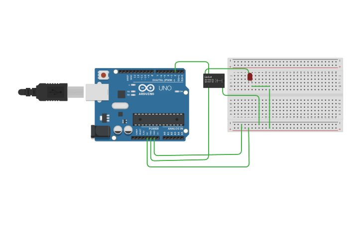 Circuit design Arduino Relay - Tinkercad