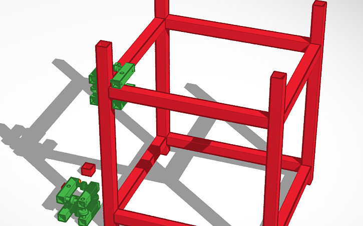 3D design New Core xy 1" aluminum frame - Tinkercad