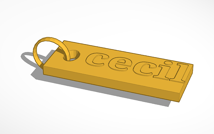3D design key chain | Tinkercad
