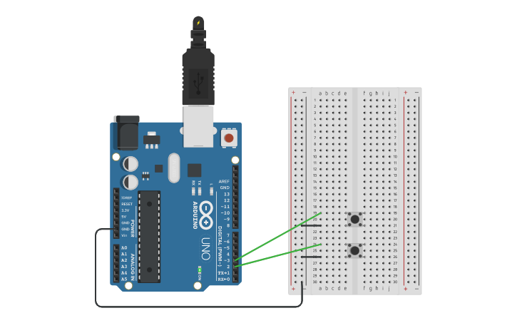 Circuit Design Counting To 10 Via Polling With Arduino Library Tinkercad 8630