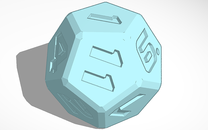 3D design 12 Sided Die | Tinkercad