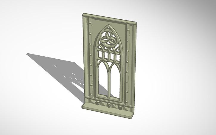 3D design Gothic Wall Section-p - Tinkercad