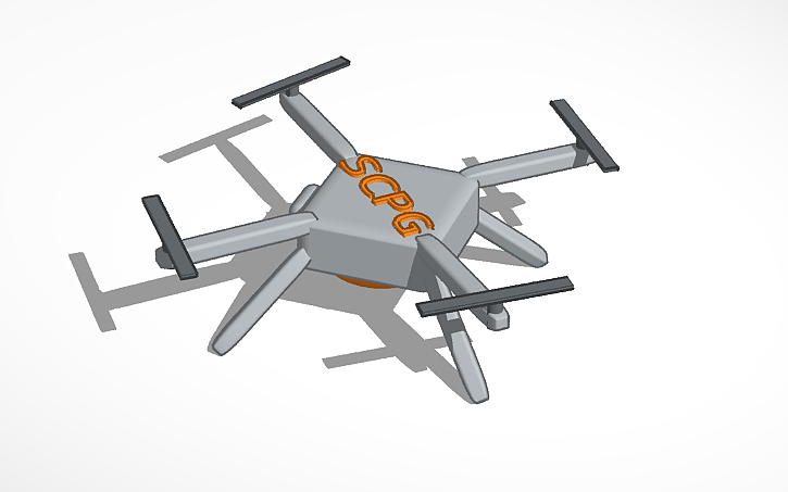 3D design SCP Drone - Tinkercad