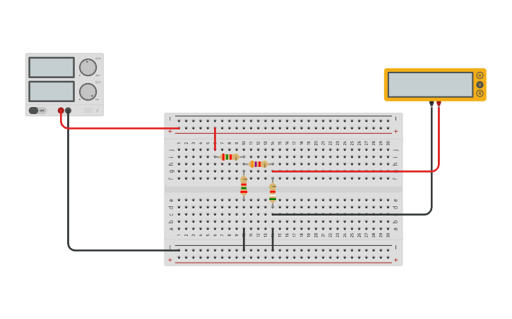 Circuit design Pratica 4 - ex 1 - Lab. Circuitos | Tinkercad Circuit design Pratica 4 - ex 1 - Lab. Circuitos | Tinkercad