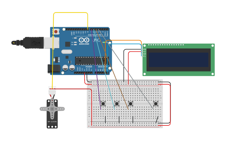 Circuit design teste de menu - Tinkercad