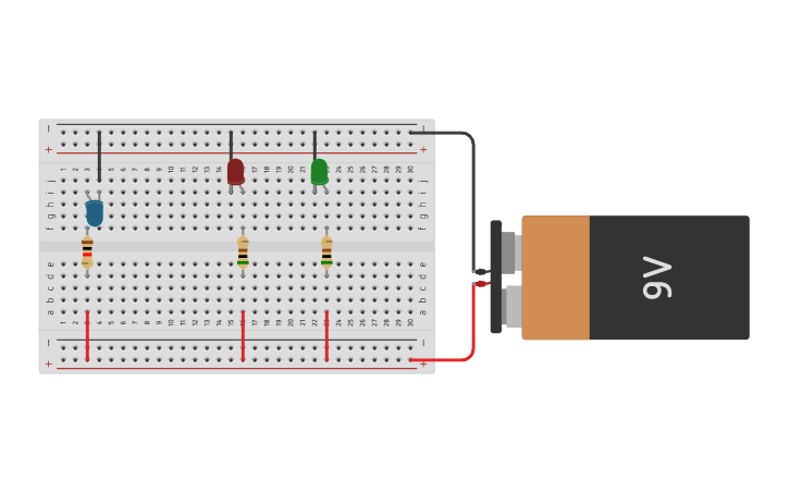 Circuit design Activity 2 Breadboard | Tinkercad