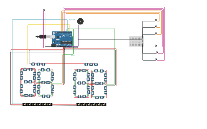 Circuit design Tabel Tenis Scoreboard | Tinkercad