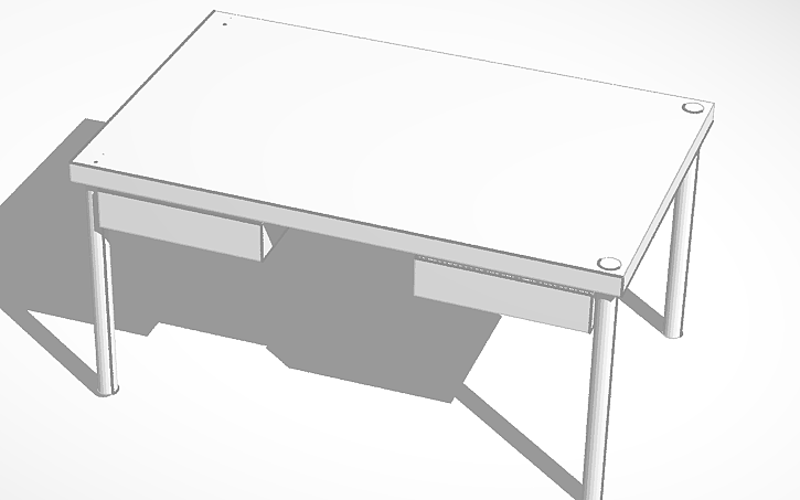 3D design Study desk - Tinkercad