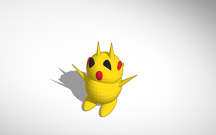 3D design pikachu - Tinkercad