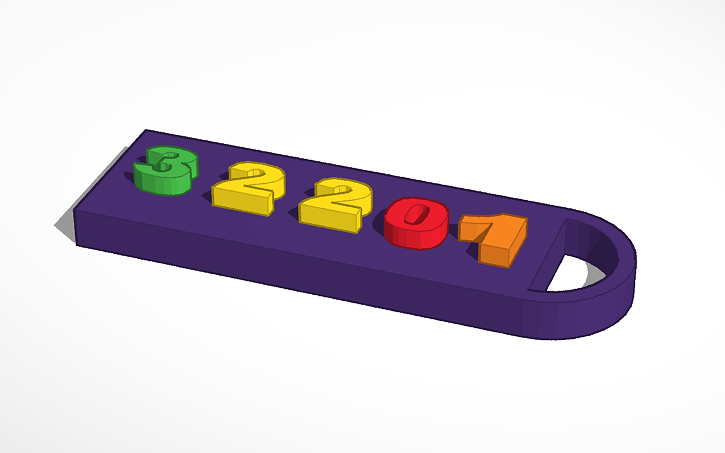 3D design keychain dd | Tinkercad