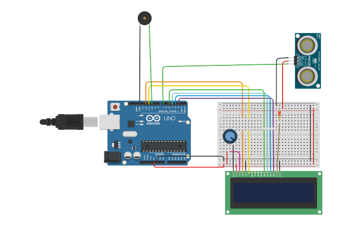 Circuit design Train Simulation - Tinkercad