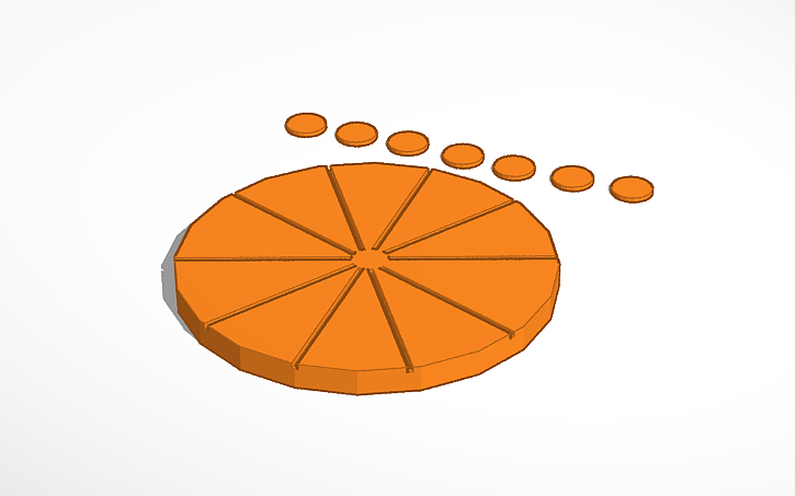 3D design Roman Tic tac toe - Tinkercad