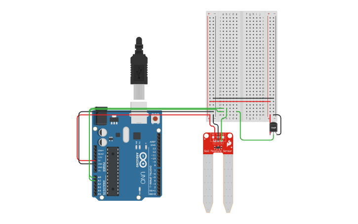 Circuit Design Sensor Humedad Temperatura Tinkercad