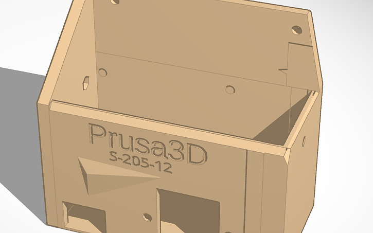 3D design modified prusa mk2 psu cover for S-205-12 | Tinkercad
