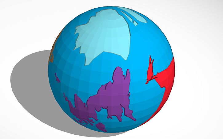 3D design 3D globe/Earth - Tinkercad