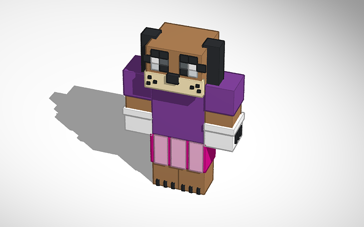 3D design ToonTown Rewritten LilyCoralDog MC Skin - Tinkercad