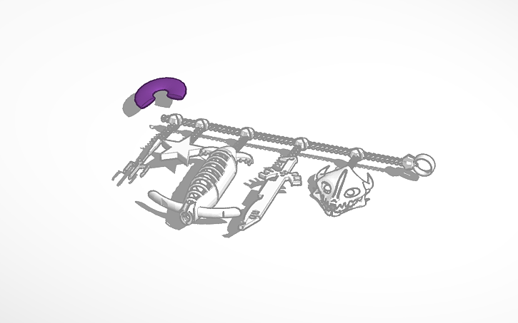 3D design key chain undertale - Tinkercad