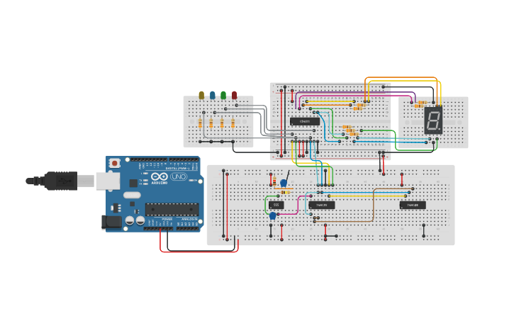 Circuit design 2021111013 Lab-6 Counter - Tinkercad
