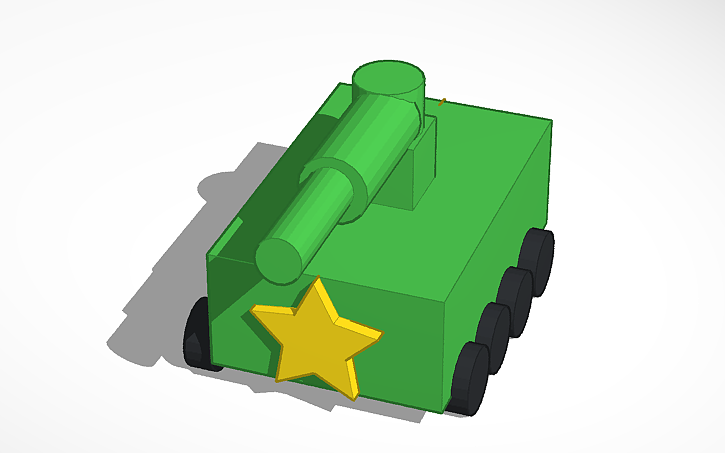 3D design army-tank - Tinkercad