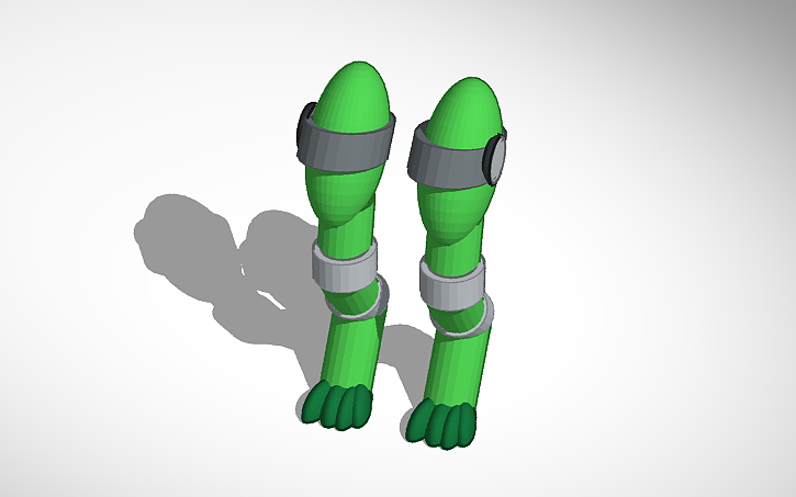 3D design Protogen part (kashi) leg (incomplete) - Tinkercad