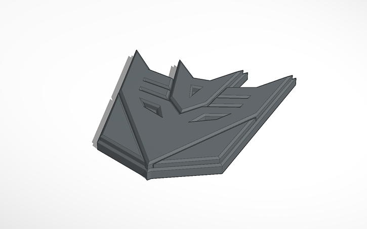 3D design Transformers Decepticons symbol | Tinkercad