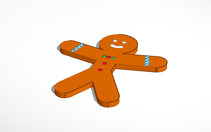 3D design Gingerbread Man - Tinkercad